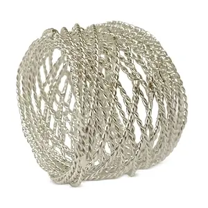 AMAN IMPORTS Twisted Wire Napkin Ring - Nickle