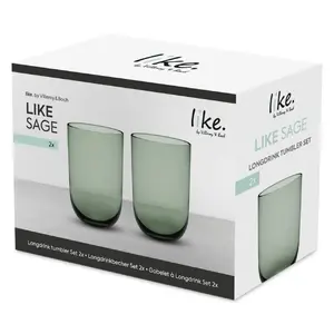 VILLEROY & BOCH Like Highball Glass, Set Of 2 - Sage
