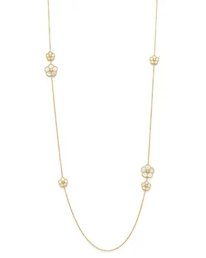 Roberto Coin 18k Yellow Gold Daisy Necklace - White/gold