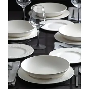 VILLEROY & BOCH Manufacture Rock 12-piece Dinnerware Set - White