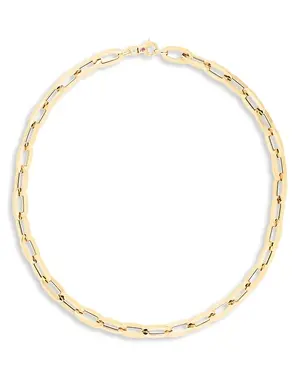 Roberto Coin 18k Yellow Paperclip Link Collar Necklace - Gold