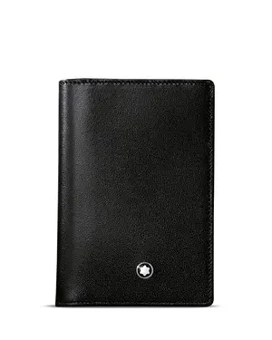 Montblanc Meisterstuck Leather Business Card Holder With Gusset - Black