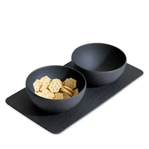 VILLEROY & BOCH Manufacture Rock 3 Piece Condiment Set - Black
