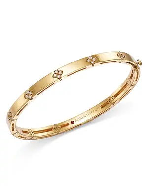 Roberto Coin 18k Yellow Verona Diamond Bangle Bracelet - Gold