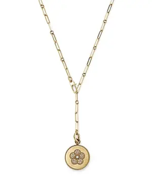 ROBERTO COIN Roberto Coin 18k Yellow Gold Daisy Diamond Pendant Necklace