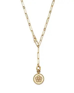 Roberto Coin 18k Yellow Diamond Y Necklace - Gold