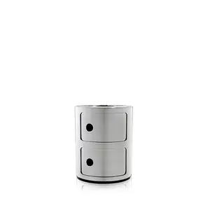 KARTELL Componibili 2 Tier Storage Tower - Chrome