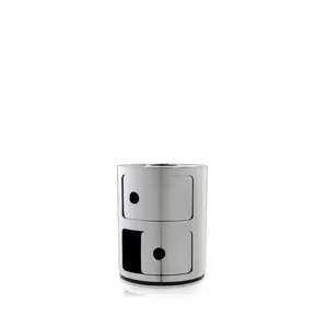 KARTELL Componibili 2 Tier Storage Tower - Chrome