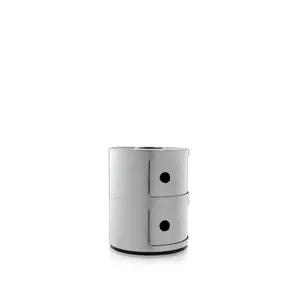 KARTELL Componibili 2 Tier Storage Tower - Chrome