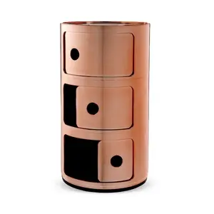 KARTELL Componibili Metal 3 Tier Storage Tower - Copper