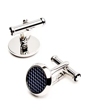 Montblanc Lacquer Inlay Round Cufflinks - White
