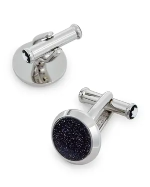 Montblanc Meisterstuck Goldstone Round Cufflinks Blue