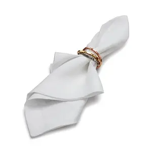 AMAN IMPORTS Hammered-Brass Bangles Napkin Ring Multi