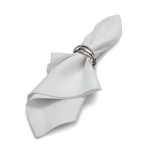 AMAN IMPORTS Hammered-brass Bangles Napkin Ring - Silver