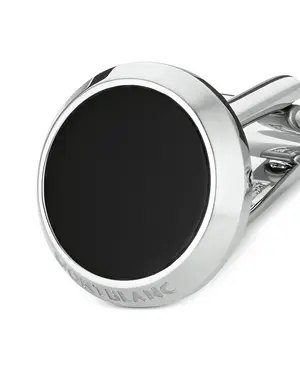 Montblanc Meisterstuck Onyx Inlay Round Cufflinks - Gray