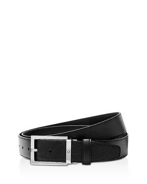 Montblanc Rectangular Shiny Pin Buckle Belt
