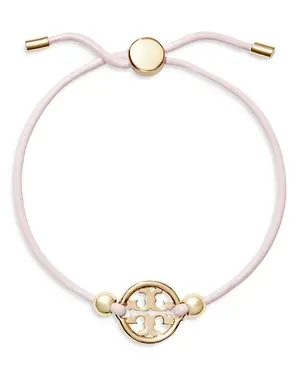 Tory Burch Miller Logo Charm Slider Bracelet - Gold