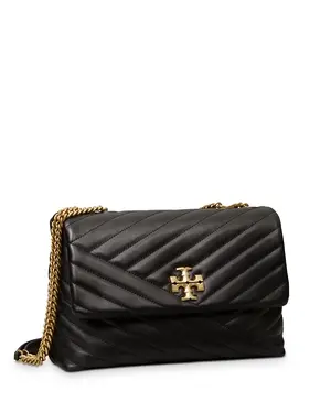 Tory Burch Kira Convertible Shoulder Bag - Black/rolled Brass