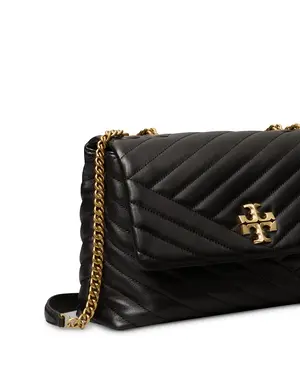 Tory Burch Kira Convertible Shoulder Bag - Black/rolled Brass