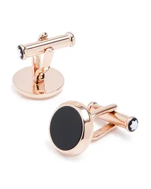 Mont Blanc Meisterstuck Onyx Round Cufflinks - Black