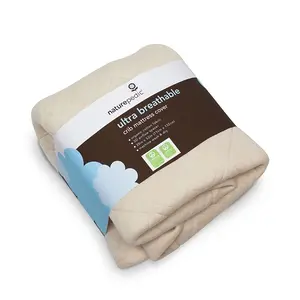 NATUREPEDIC Breathable Organic Crib Protector Ultra Pad - White