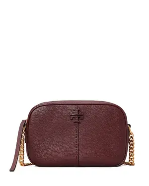 Tory Burch Mcgraw Camera Bag - Muscadine/gold