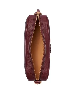 Tory Burch Mcgraw Camera Bag - Muscadine/gold