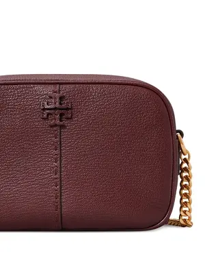 Tory Burch Mcgraw Camera Bag - Muscadine/gold