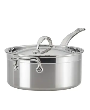 HESTAN Probond Forged 4-quart Professional Clad Stainless Steel Saucepan With Lid - Silver