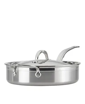 HESTAN Probond Forged 3.5-quart Professional Clad Stainless Steel Saute Pan With Lid - Silver