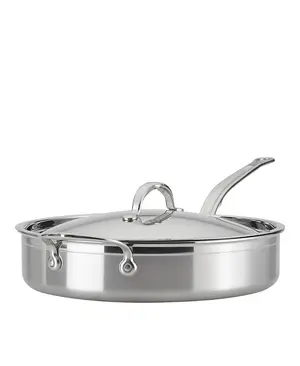 HESTAN Probond Forged 5-quart Professional Clad Stainless Steel Saute Pan With Lid - Silver