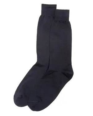 Bloomingdale'S Cotton Blend Dress Socks - Navy