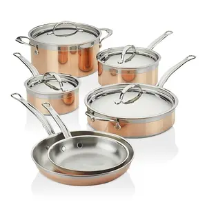 HESTAN Copperbond 10-piece Induction Cookware Set - Copper