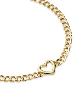 Bloomingdale'S Open Heart Curb Link Chain Bracelet