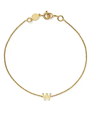 MOON & MEADOW Moon & Meadow 14K Yellow Gold Initial Chain Bracelet W