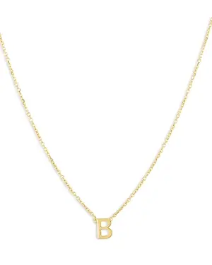 MOON & MEADOW 14k Yellow Gold Initial Pendant Necklace - B