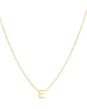 MOON & MEADOW Moon & Meadow 14K Yellow Gold Initial Pendant Necklace E