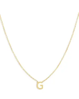 MOON & MEADOW Moon & Meadow 14K Yellow Gold Initial Pendant Necklace G