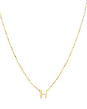 MOON & MEADOW Moon & Meadow 14K Yellow Gold Initial Pendant Necklace H