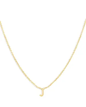 MOON & MEADOW Moon & Meadow 14K Yellow Gold Initial Pendant Necklace J