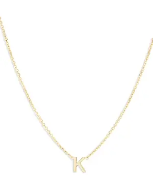 MOON & MEADOW Moon & Meadow 14K Yellow Gold Initial Pendant Necklace K