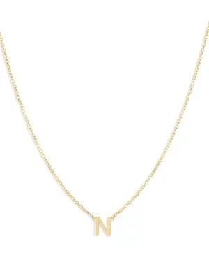 MOON & MEADOW Moon & Meadow 14K Yellow Gold Initial Pendant Necklace N
