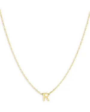 MOON & MEADOW Moon & Meadow 14K Yellow Gold Initial Pendant Necklace R