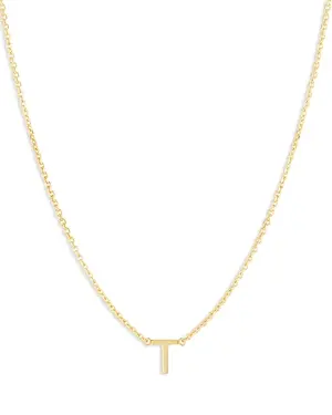MOON & MEADOW Moon & Meadow 14K Yellow Gold Initial Pendant Necklace T