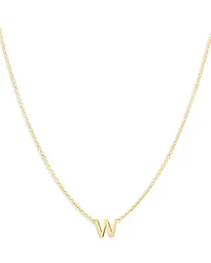 MOON & MEADOW Moon & Meadow 14K Yellow Gold Initial Pendant Necklace W