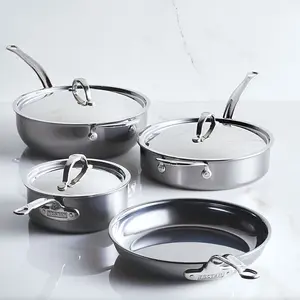 HESTAN Nanobond Molecular Titanium 7-piece Cookware Set Exclusive - Silver
