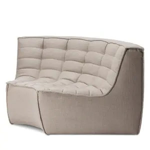 ETHNICRAFT N701 Sofa Round Corner Sectional - Beige