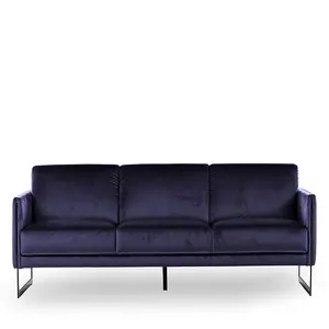GIUSEPPE NICOLETTI Coco Velvet Sofa - Dubai Blue - Titanium
