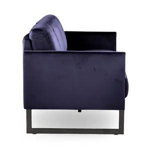GIUSEPPE NICOLETTI Coco Velvet Sofa - Dubai Blue - Titanium
