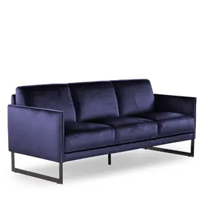 GIUSEPPE NICOLETTI Coco Velvet Sofa - Dubai Blue - Titanium